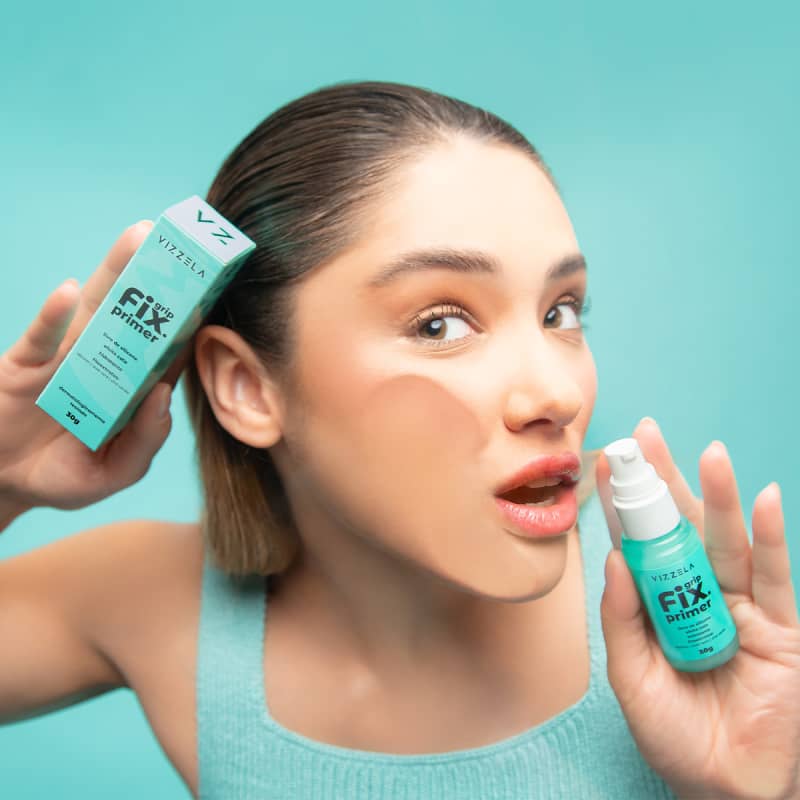 Kit Vizzela Fix Grip Gotas Primer Blindagem (2 produtos)