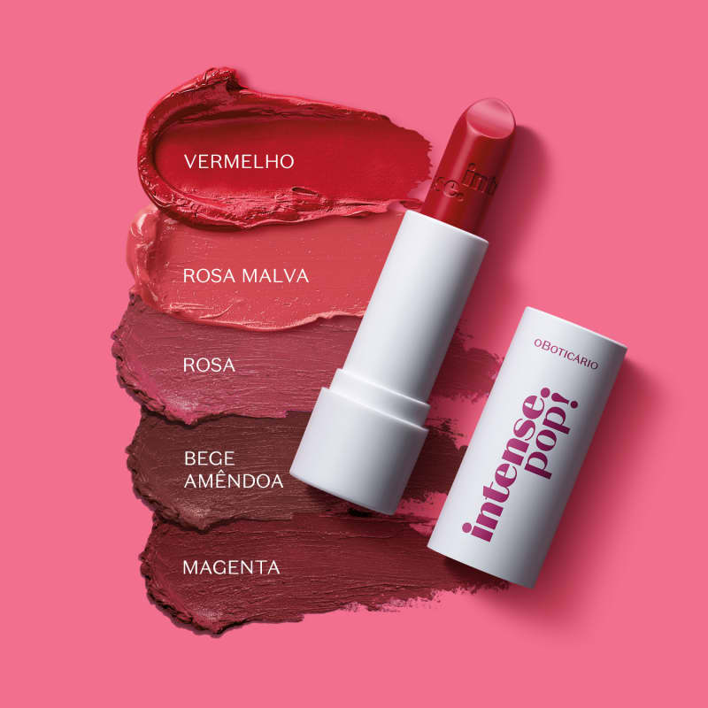 Batom Cremoso Magenta Intense Pop! 3,6g | O Boticário Batom Cremoso Magenta Intense Pop! 3,6g | O Boticário