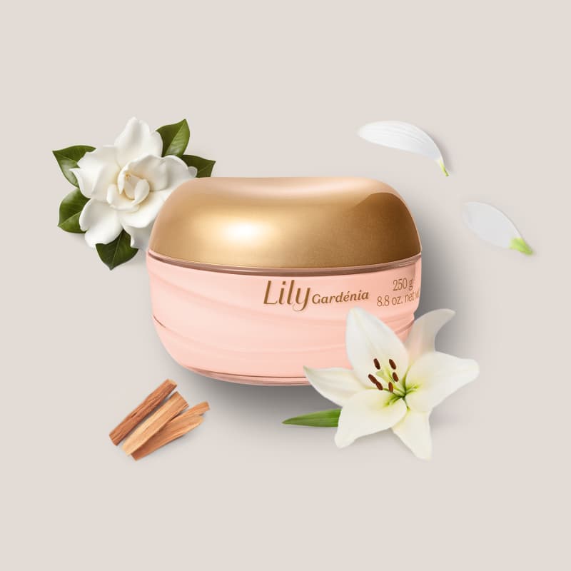 Creme Acetinado Hidratante Desodorante Corporal Lily Gardénia 250g | O ...