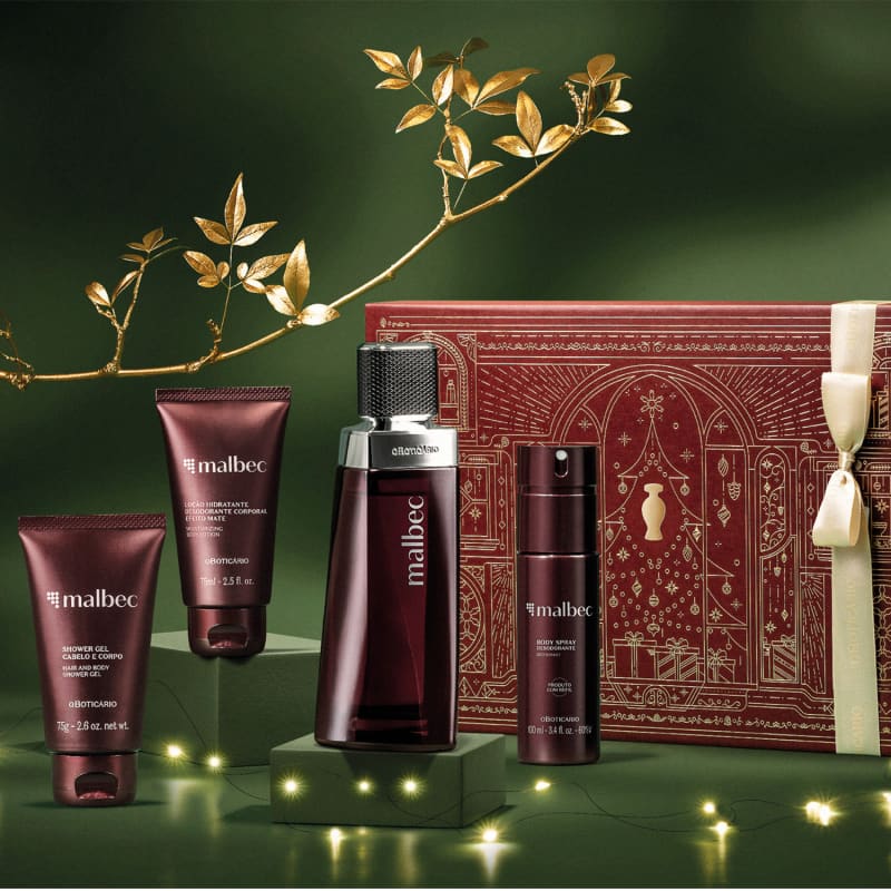 Kit Presente Natal Malbec (4 itens) | O Boticario