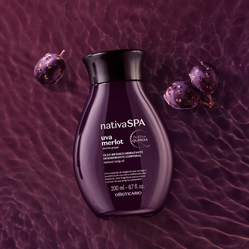 Óleo Bifásico Hidratante Desodorante Corporal Nativa Spa Uva Merlot ...