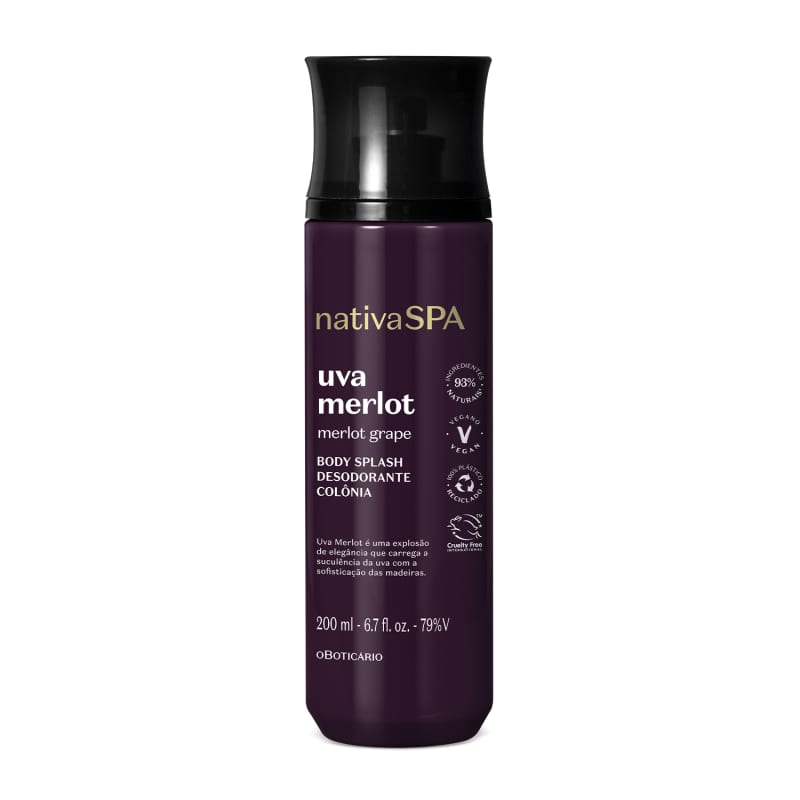 Body Splash Desodorante Colônia Nativa Spa Uva Merlot 200ml | O Boticário
