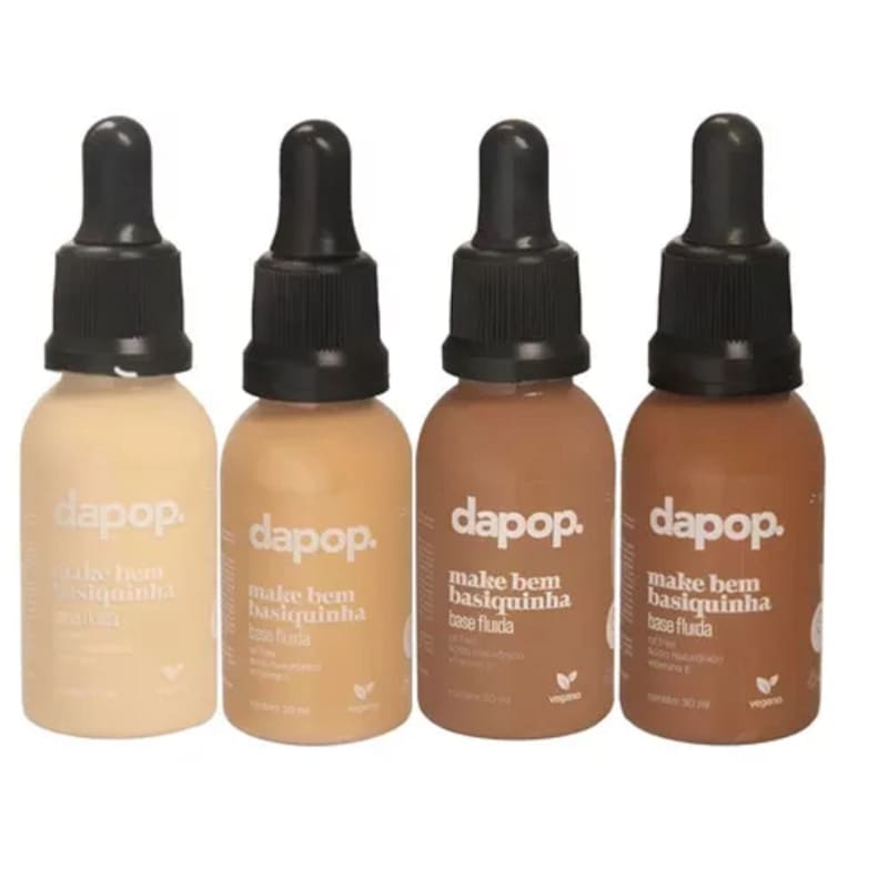 Base Líquida Bem Basiquinha Dapop Vegana Base Fluida 30ml Cor:Cor 05