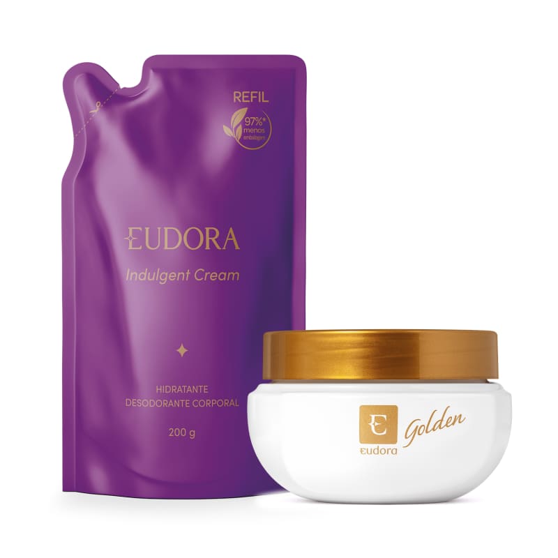 Kit Eudora Indulgent Cream Refil + Golden | Beleza na Web