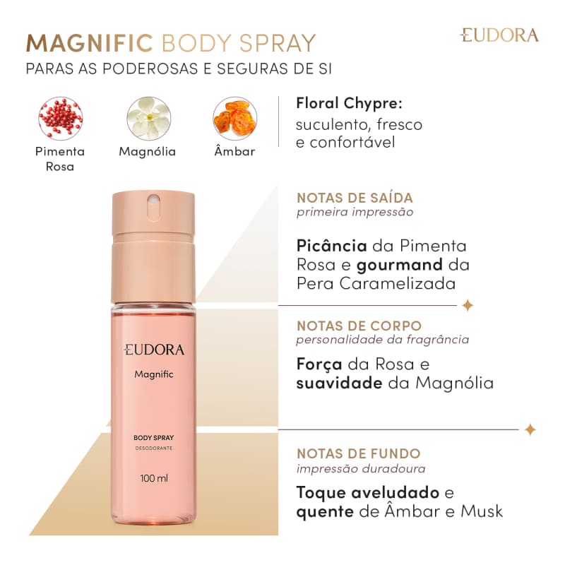 Desodorante Body Spray Magnific 100ml | Eudora