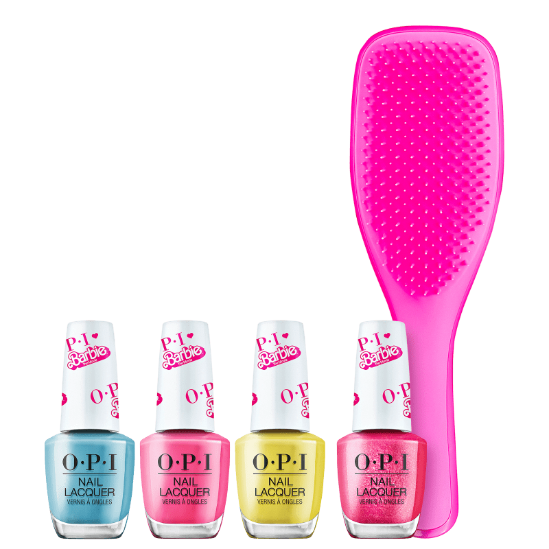 Kit OPI Barbie + Tangle Teezer Wet Detangler Barbie Pink 7 | Beleza Na ...