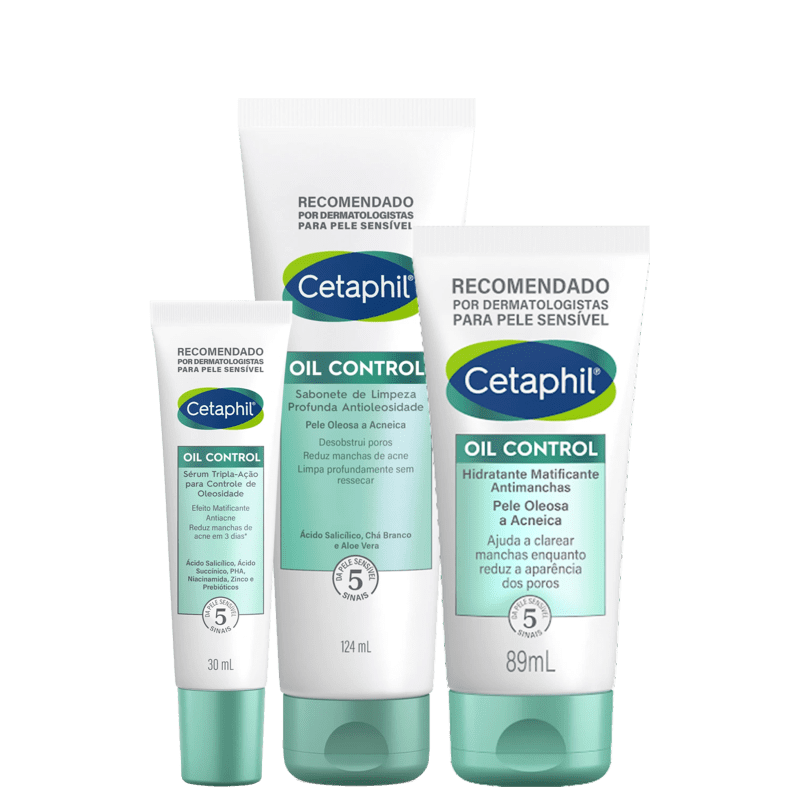 Kit Cetaphil Oil Control Pele Oleosa e Acneica | Beleza Na Web PRO Pro