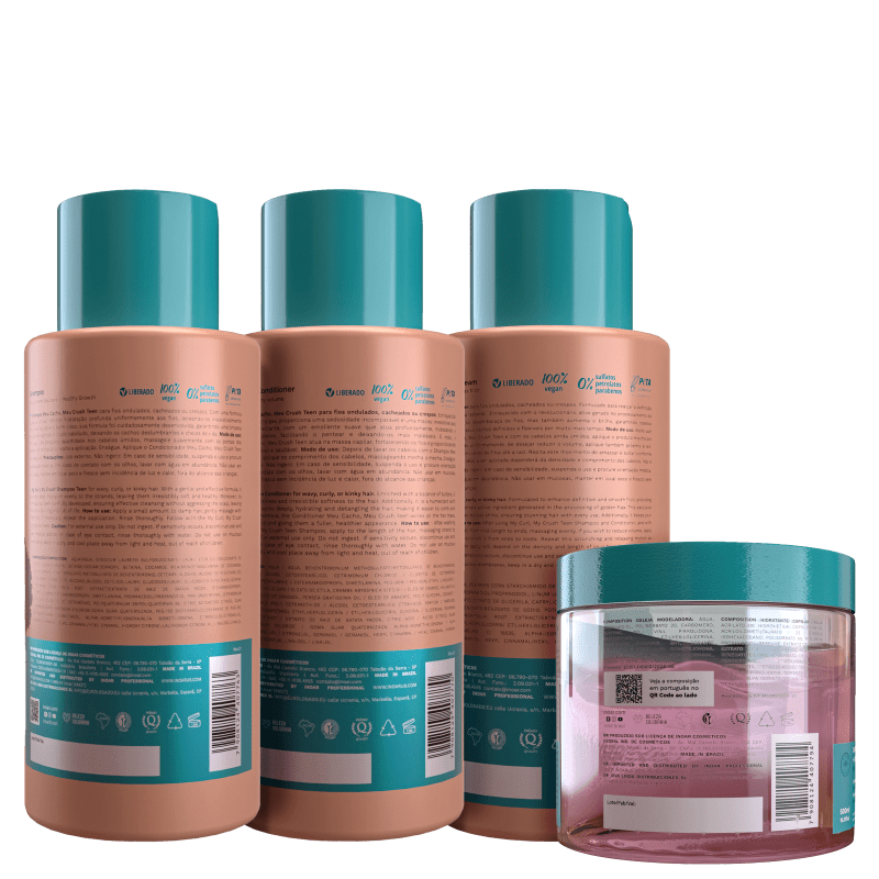 Kit Inoar Meu Cacho, Meu Crush Teen (4 Produtos) | Beleza na Web