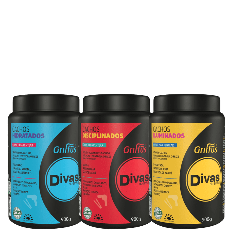 Kit Griffus Divas do Brasil Cachos | Beleza na Web