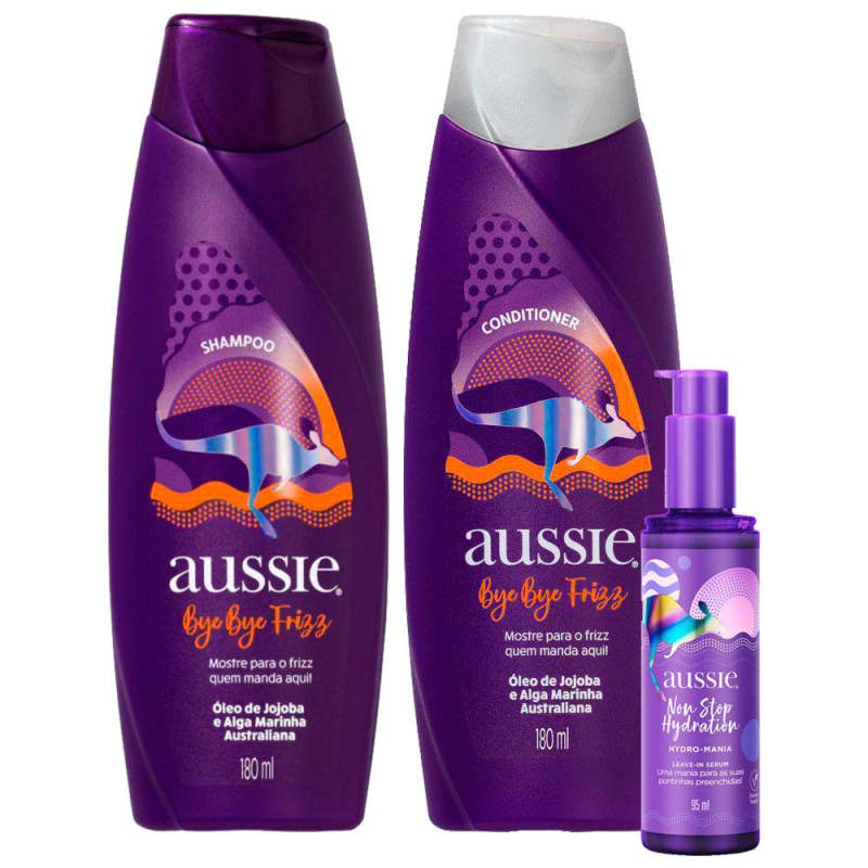 Kit Aussie Bye Bye Frizz Non Stop Trio | Beleza na Web