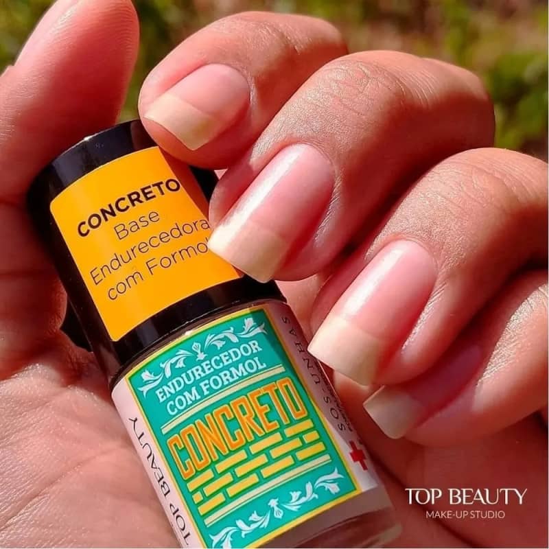 Kit 6 Bases de Unha Concreto Edurecedor Top Beauty 7ml - Unhas Fortes e ...