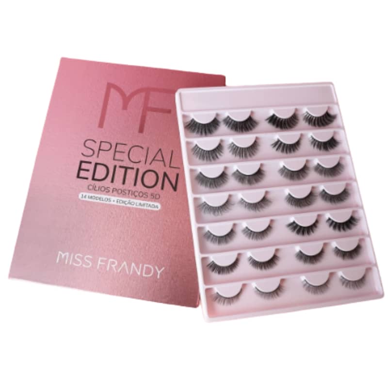 Miss Frandy Cartela com 14 pares de Cílios Postiços Special Edition C22 ...