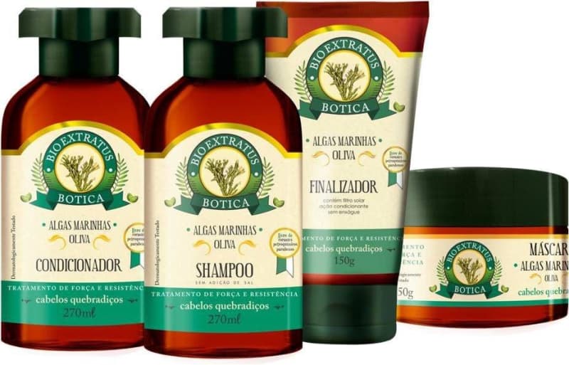 KIT BIO EXTRATUS BOTICA ALGAS MARINHA TRATAMENTO CABELOS
