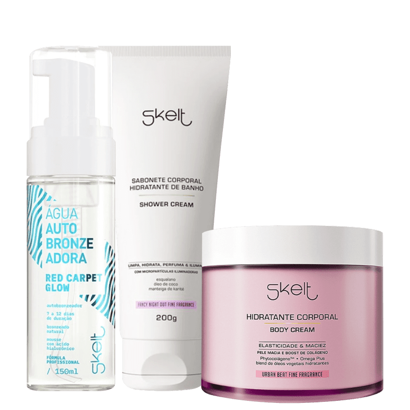 Kit Skelt Red Carpet Glow Shower Hidratante Corporal Urban Água (3 ...
