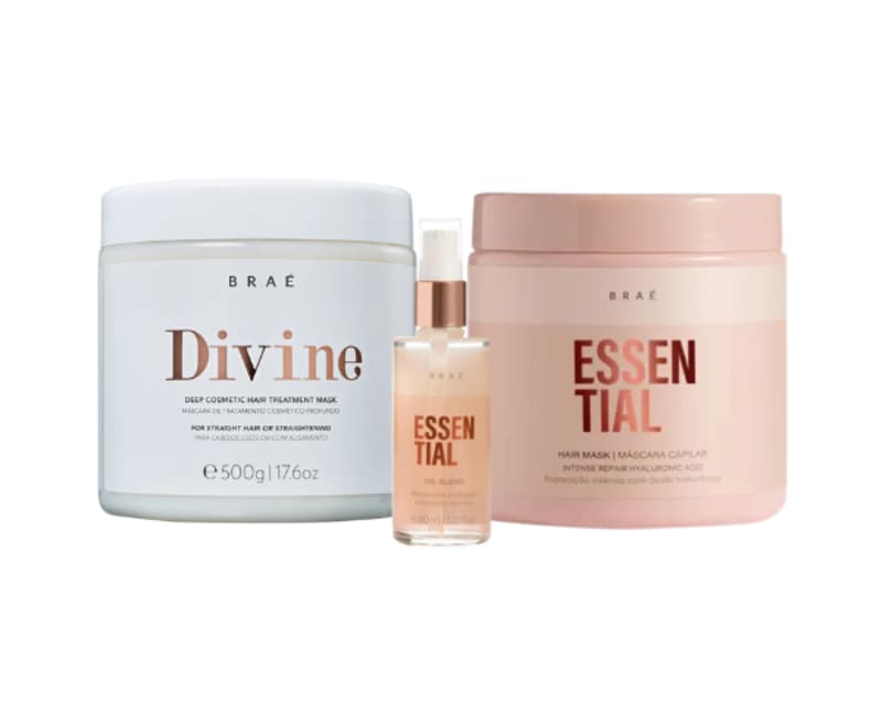 Braé Kit Mascara Divine Essential Oil Blend Trio Salon (3 Produtos)