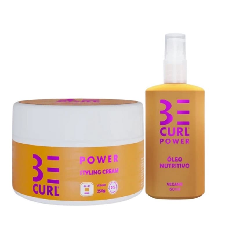 Creme de Nutrição Styling Cream Be Curl Power 250g e Óleo Nutritivo 60ml