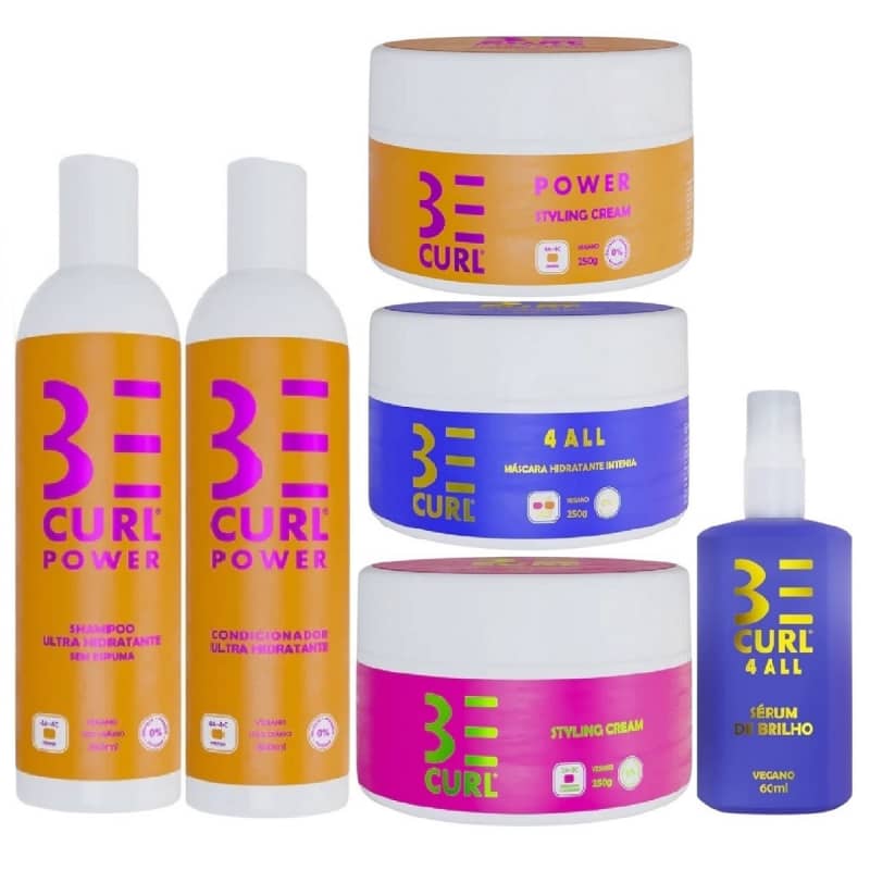 Kit Be Curl Tratamento e Definição Power 4 All Cabelos Crespos | Beleza ...