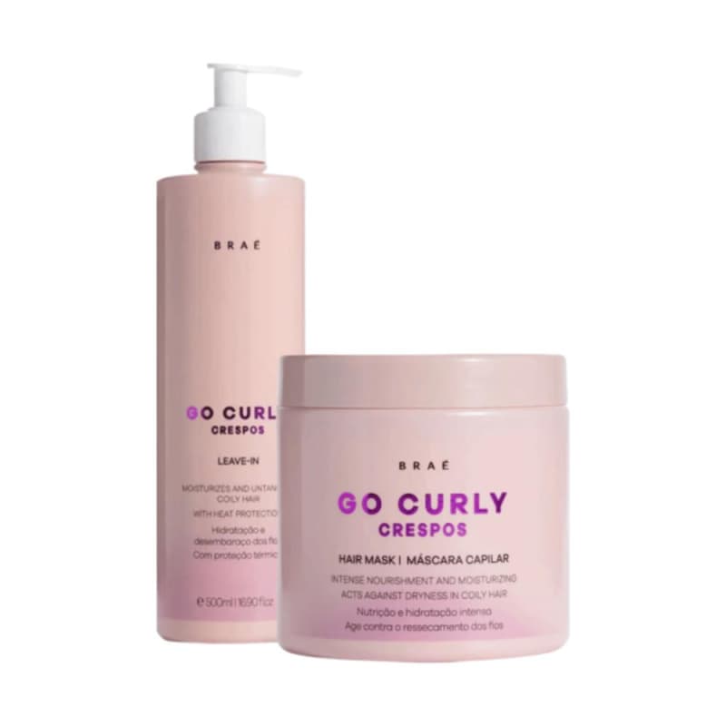 Kit Braé Go Curly Crespos Máscara e Leave-in 500ml