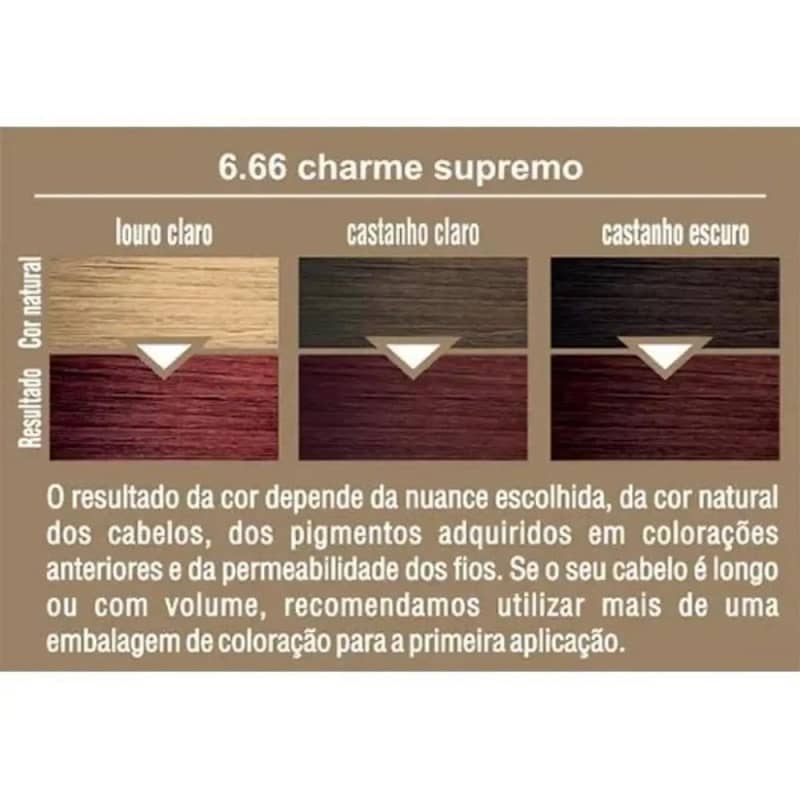 Tinta Beauty Color Coloração Creme 6.66 Charme Supremo 45g