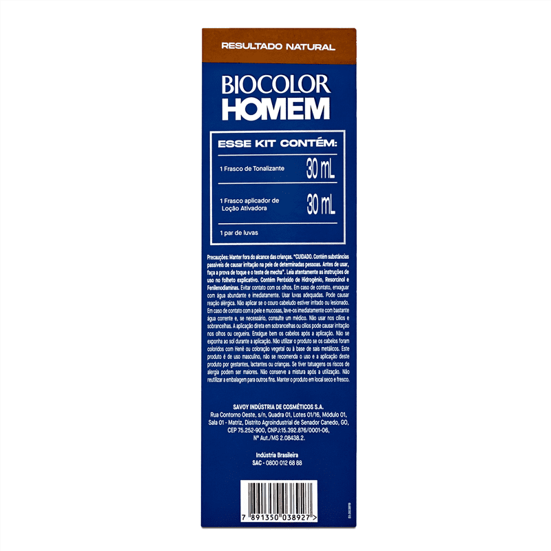 Bozzano Biocolor Tonalizante Homem Castanho Claro 3x1