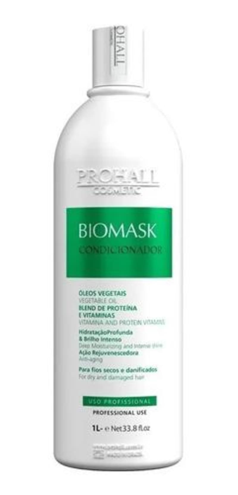 Kit Biomask Prohall - Shampoo Condicionador 1 Litro + Máscara 500g
