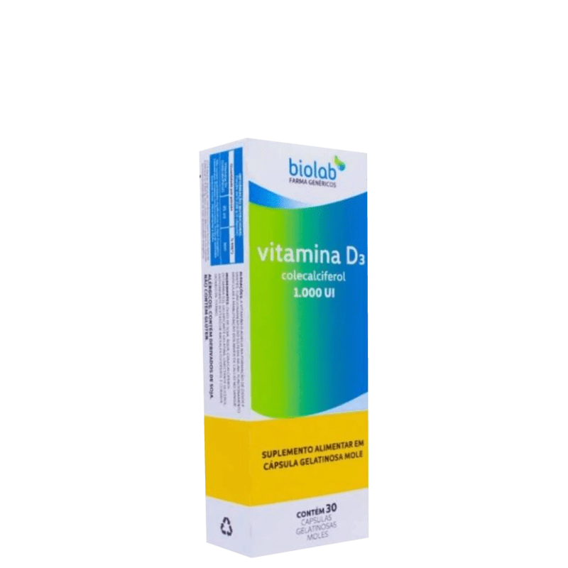 Vitamina D3 1.000 UI 30 caps Biolab
