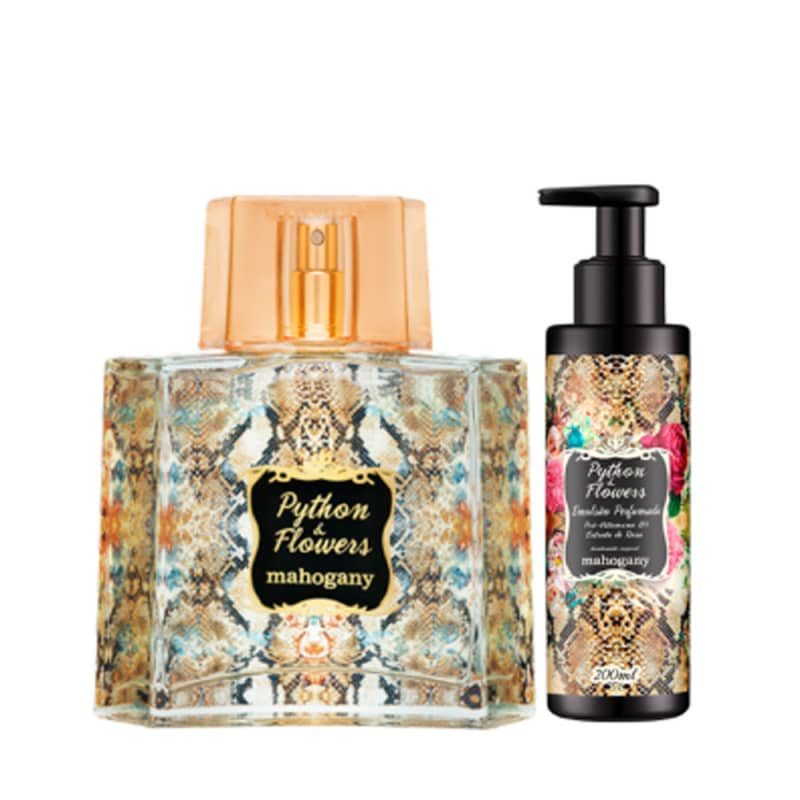 Combo Python & Flowers: Perfume + Hidratante 200ml - Mahogany
