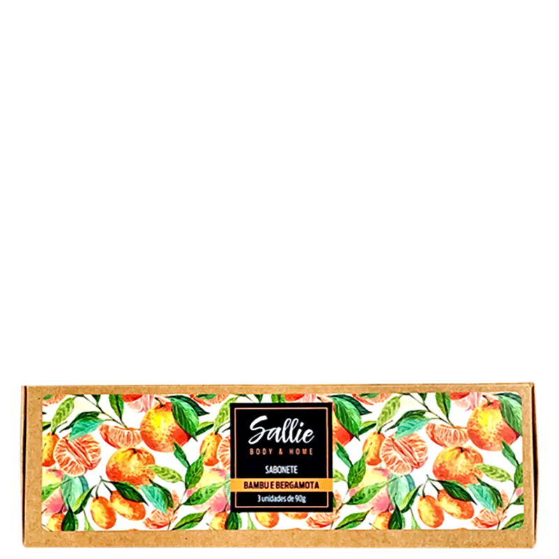 Sallie Body & Home Sabonete em barra Bambu e Bergamota 3 und de 90g cada