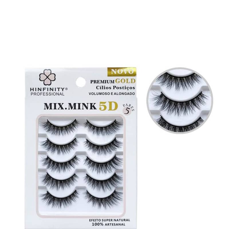 Hinfinity Cílios Postiços Volumoso e Alongado Mix Mink 5D