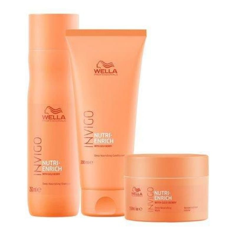 Kit Wella Invigo Nutri-Enrich (Shampoo 250ml + Condicionador 200ml + Máscara 150ml)