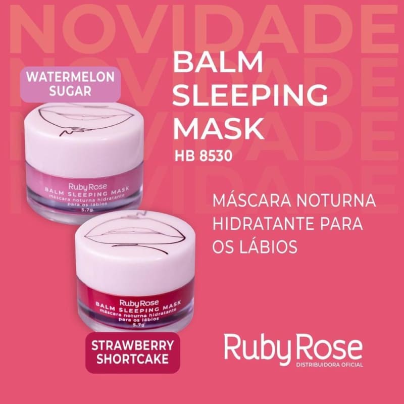 Hidratante Labial Ruby Rose Sleeping Mask | Beleza na Web