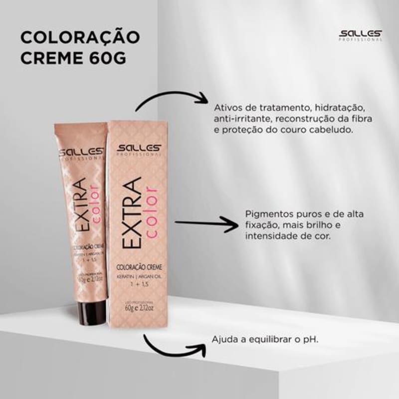 Coloração Tintura Extra Color Salles Profissional 60g