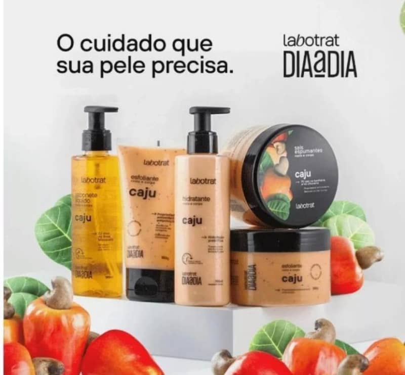Kit Hidratante Caju Dia a Dia Corpo e Rosto 190ml e Esfoliante Caju ...