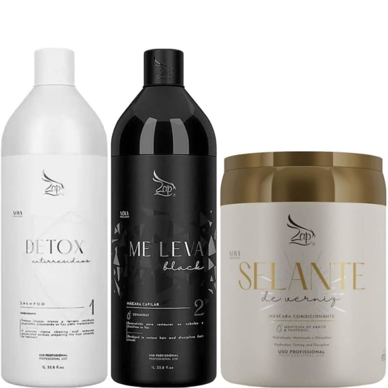 Zap Kit Me Leva Black 2x1Litro + Selante de Verniz 950g