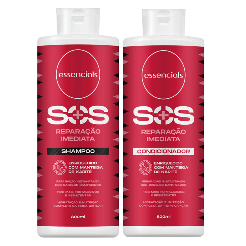 Essencials Kit SOS Shampoo e Condicionador Reconstrução - ( 2x 800ml )