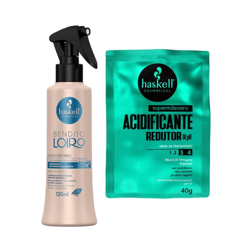 Kit Haskell Fluido Bendito Loiro +Máscara Acidificante 40g