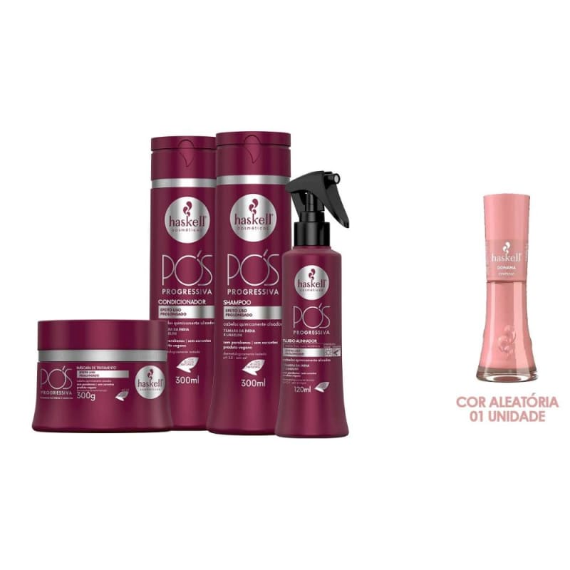 Kit Haskell Pós Progressiva Completo 300ml + 1 Esmalte