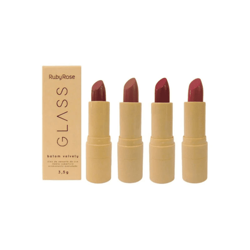Batom Bastão Velvety BG03 Glass Ruby Rose HB-548-3