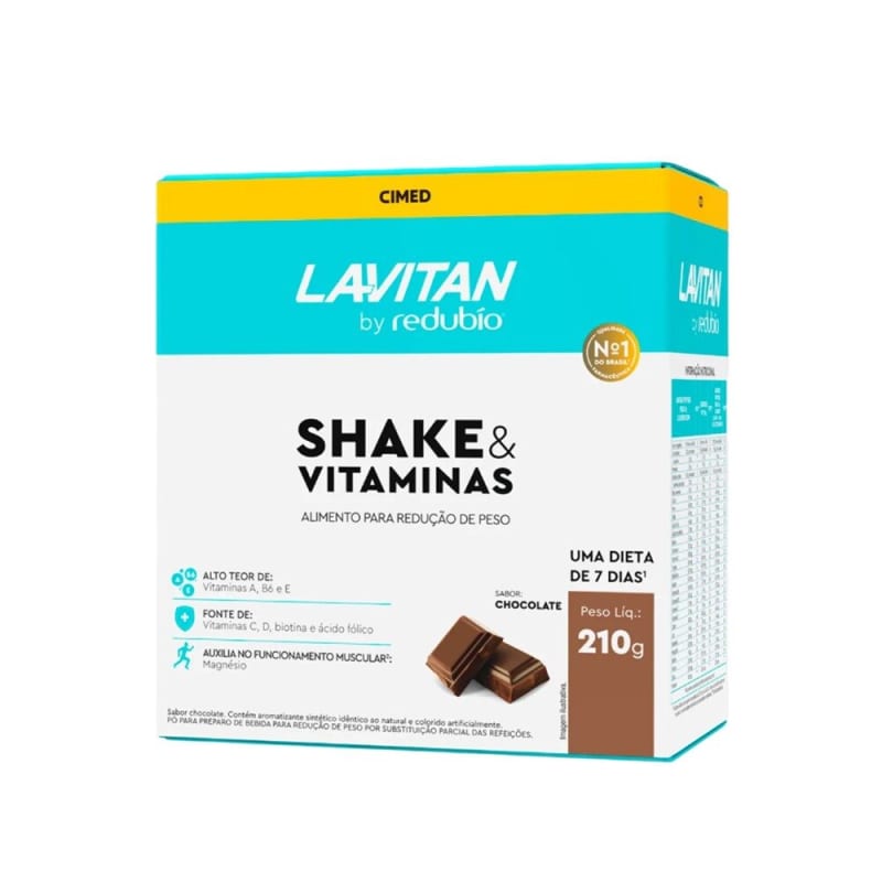 Shake e Vitaminas Lavitan Dieta 7 Dias Sabor Chocolate 210g