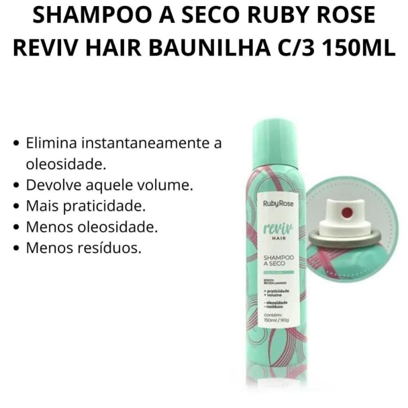 Kit Ruby Rose Reviv Hair Trio | Beleza na Web