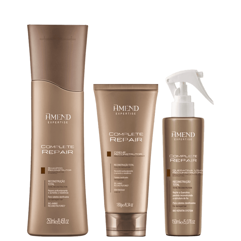 Amend Expertise Complete Repair Shampoo e Creme Pentear e Queratina