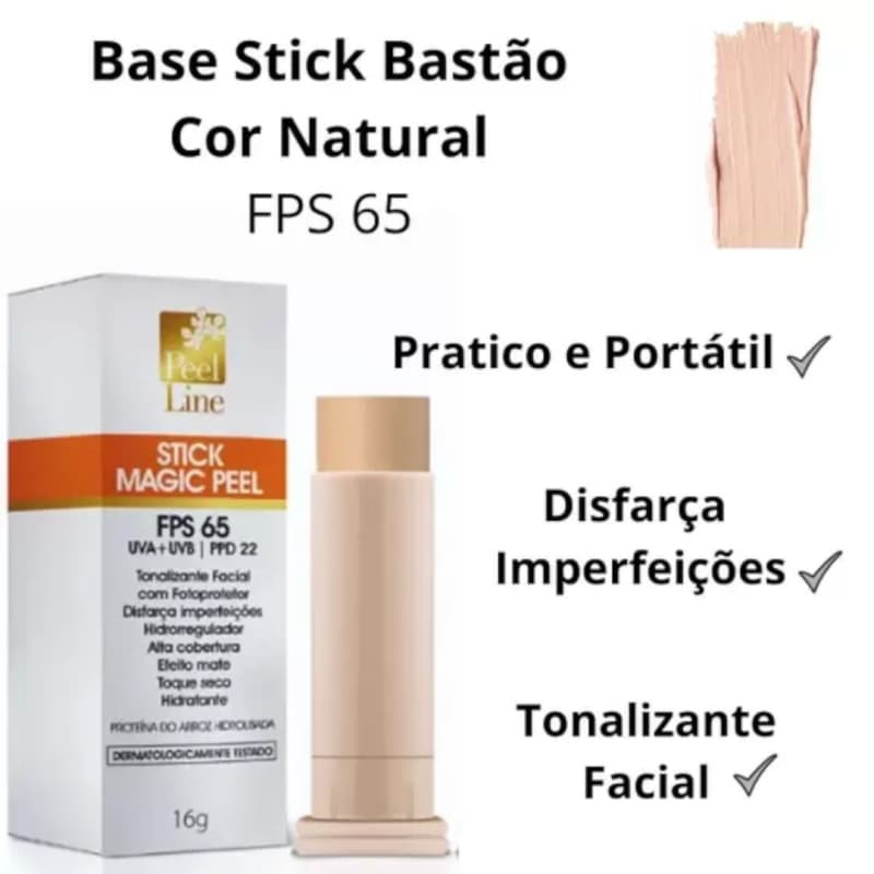 Base Stick Magic Peel Line Toque Seco Fps65 Natural 16g