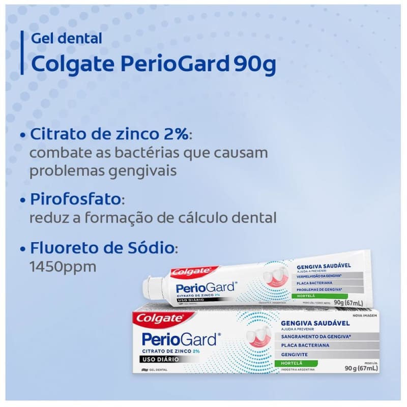 CREME DENTAL COLGATE PERIOGARD CITRATO DE ZINCO 60g kit 03un