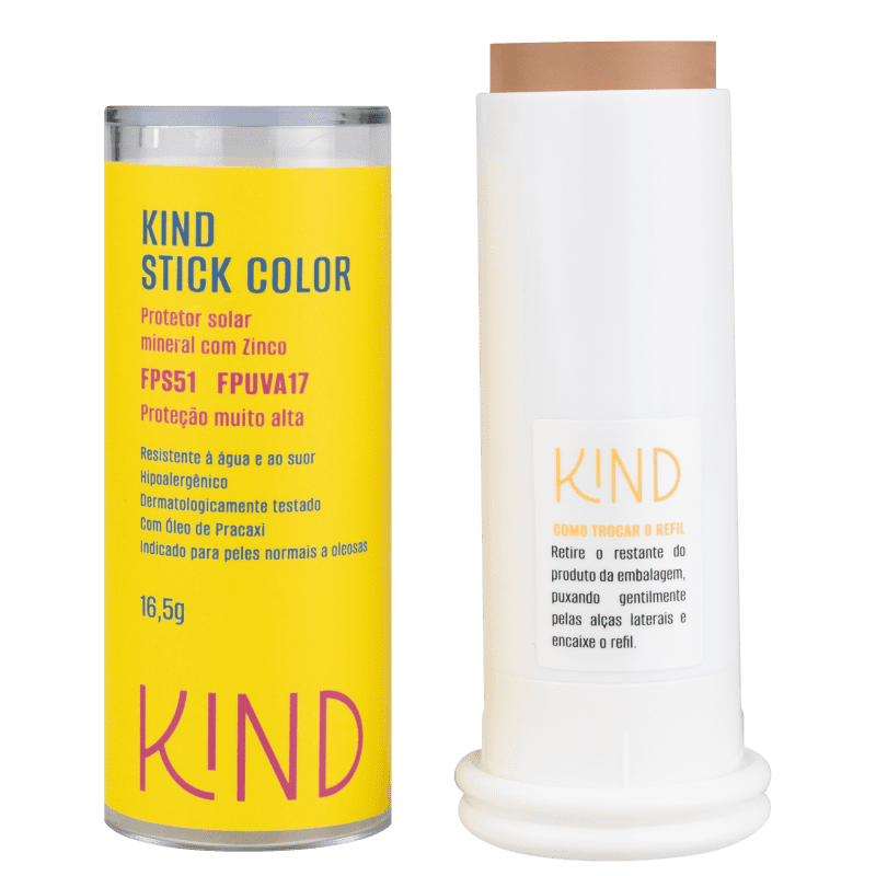 Kind Stick Color Mineral com Zinco FPS51 K80 Protetor Solar Facial com ...