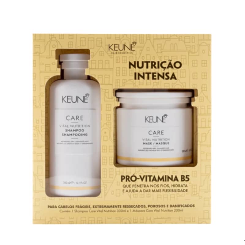 Kit Care Caixa Keune Vital Nutrition Shampoo e Máscara Home