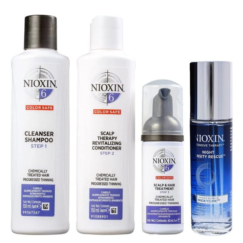 Kit Nioxin Hair System 6 + Night Density Rescue | Beleza na Web