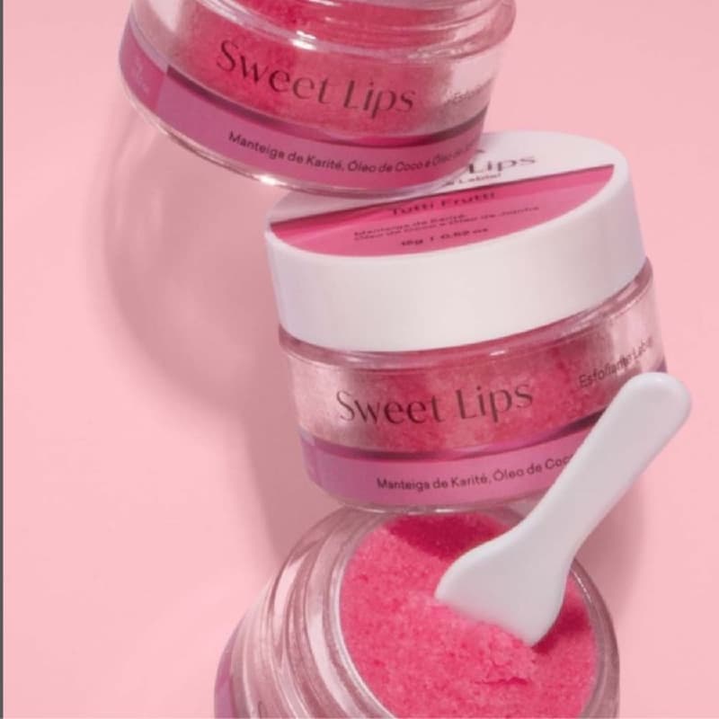 Sweet Lips Esfoliante e Gloss Labial, Tulipia,TuttiFrutti Lábios Macios ...