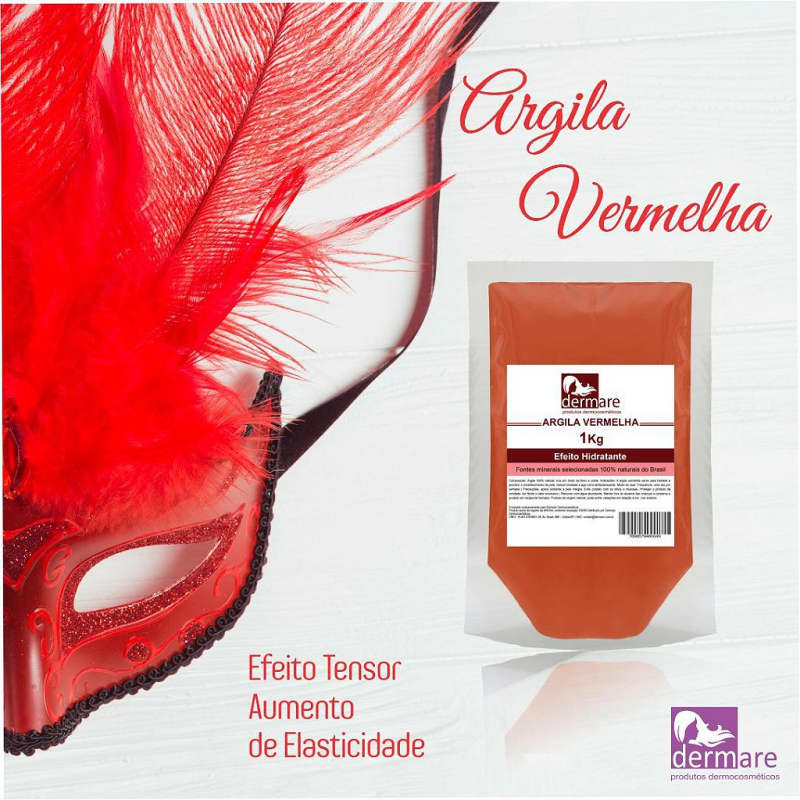 Argila Vermelha Facial e Corporal Dermare - 250g