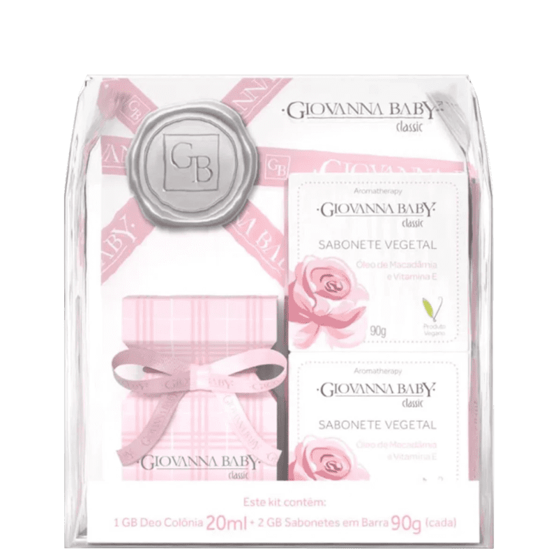 Kit Giovanna Baby Classic com Colônia e Sabonetes vegetal