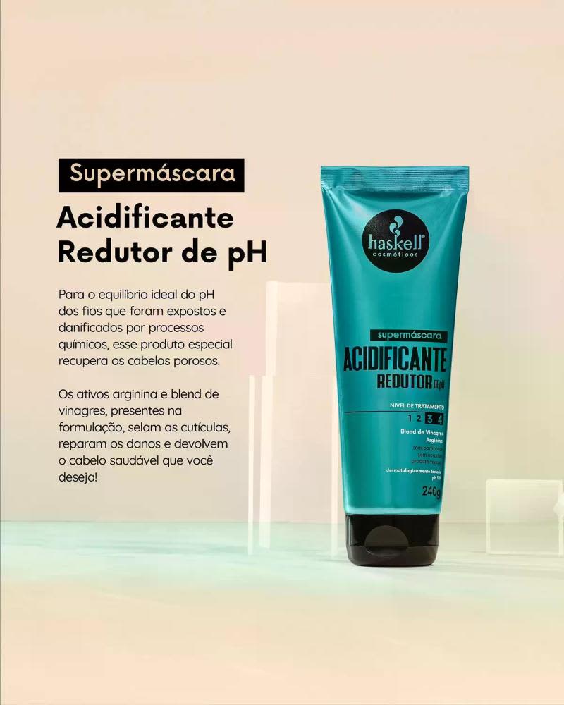 Kit Haskell Redutor de pH + Supermáscara Sachê | Beleza na Web